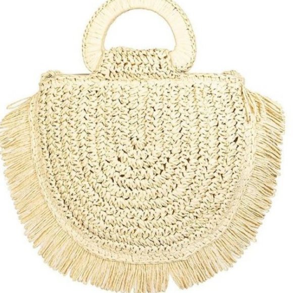 Bags | Straw Braided Beach Tote Bag | Poshmark